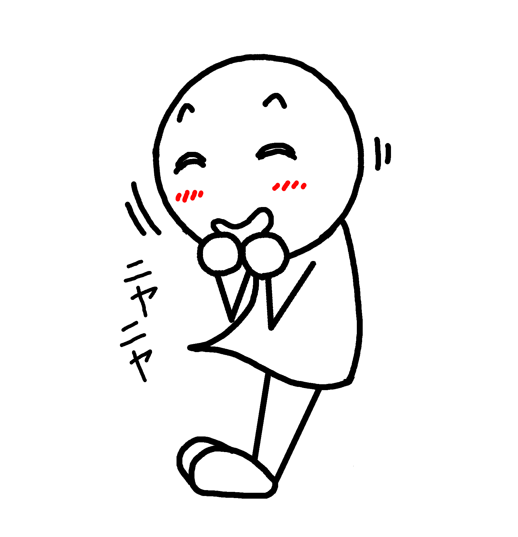 01ニヤニヤ_思い出し笑い | イラストで伝える・見せる・考える誰でも描けるイラストプレゼン研究所