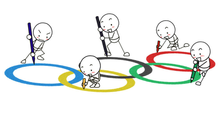 Olympic symbol_stickman | イラストで伝える・見せる・考える誰でも描けるイラストプレゼン研究所